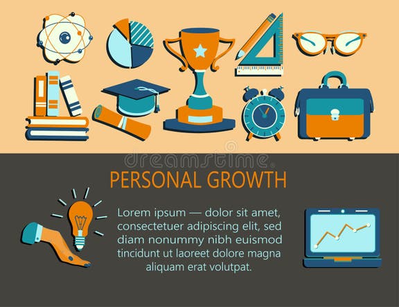 Personal Growth Creative Illustration. Stock Vector - Illustration of ...