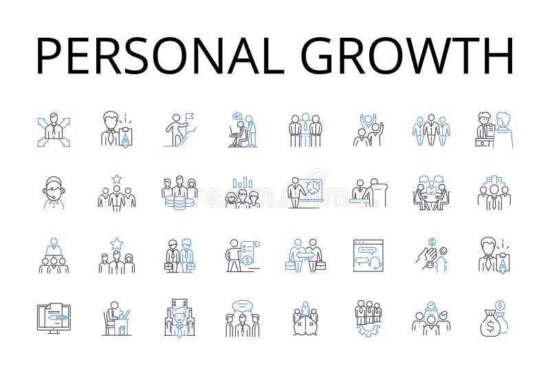 Personal Growth Line Icons Collection. Self-improvement, Personal ... Personal Growth Line Icons Collection. Self-improvement, Personal ...