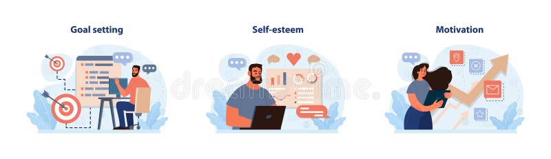 Personal Growth Set. Professional or Personal Development Stock Vector ...