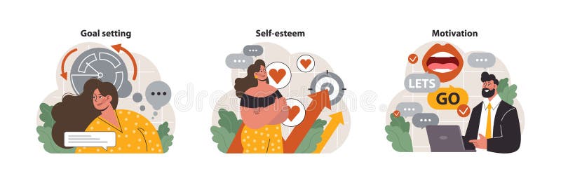 Personal Growth Set. Professional or Personal Development Stock Vector ...