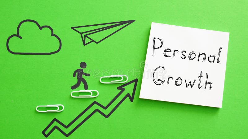 Personal Growth is Shown Using the Text Stock Image - Image of benefit ...