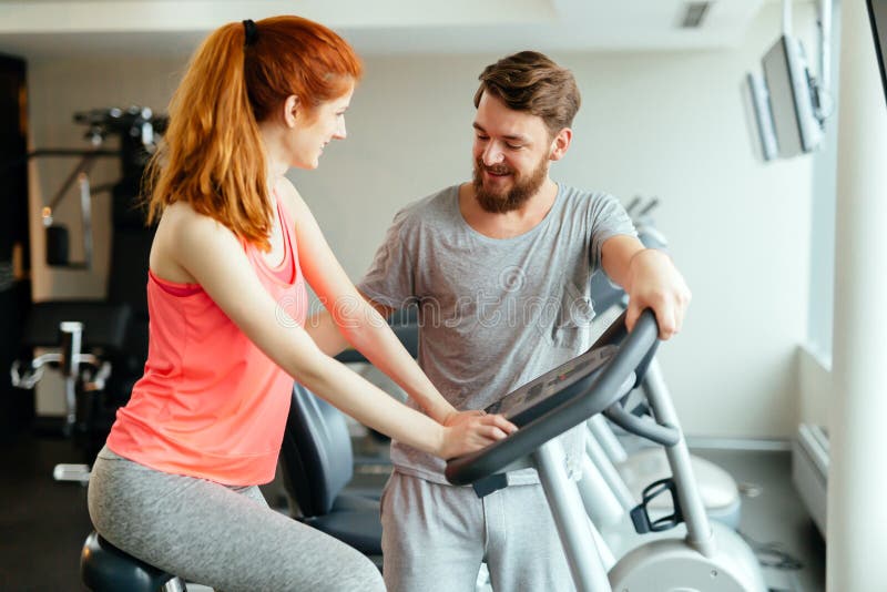 Personal Trainer Giving Instructions Stock Photo - Image of active ...