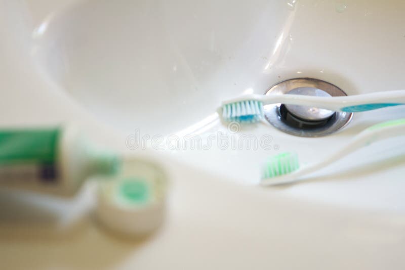 Personal Hygiene with Hands Squeezing Toothpaste on the Toothbrush ...