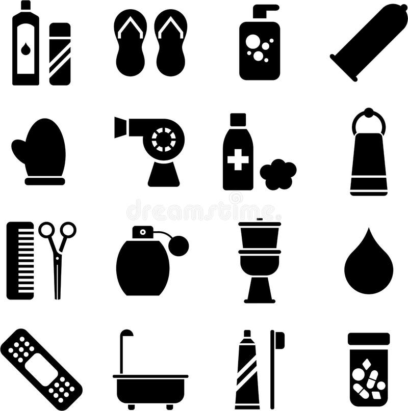 Personal hygiene icons stock vector. Illustration of cure - 23933392