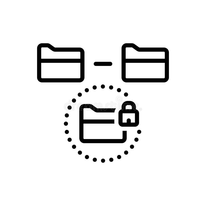 Black Line Icon for Personal, Secret and Safe Stock Vector ...