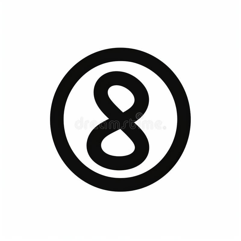 Personal Iconography: Exploring the Number 8 in Circle Stock ...