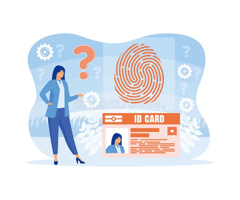 Personal ID and Biometric Access Control. Person Using Identity Office ...