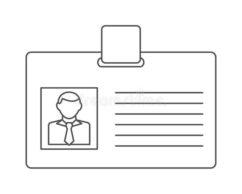Personal id card stock vector. Illustration of authentication - 224737259