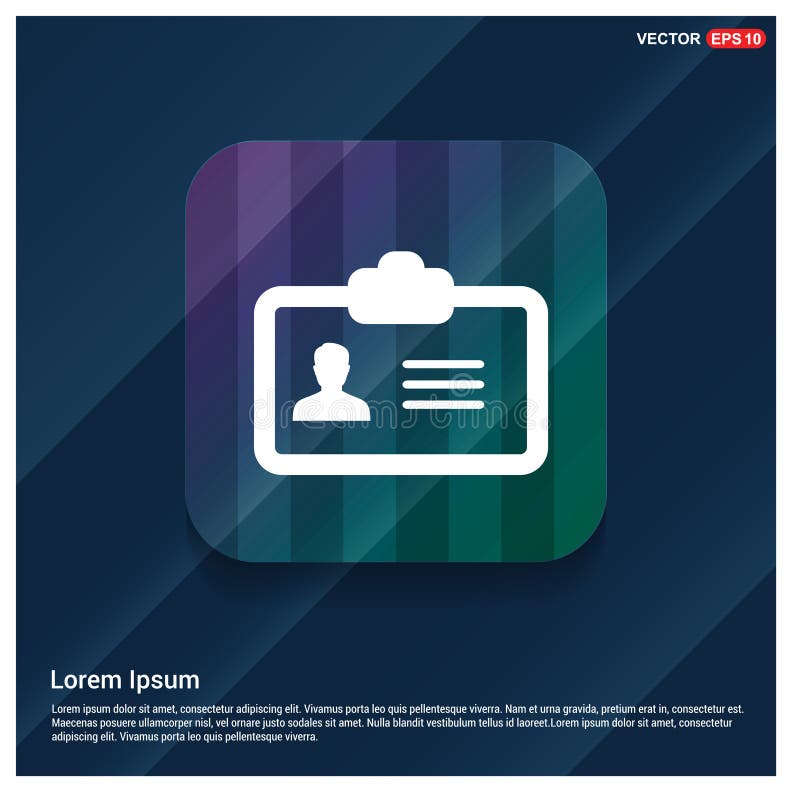 Personal id card icon stock vector. Illustration of business - 132419272