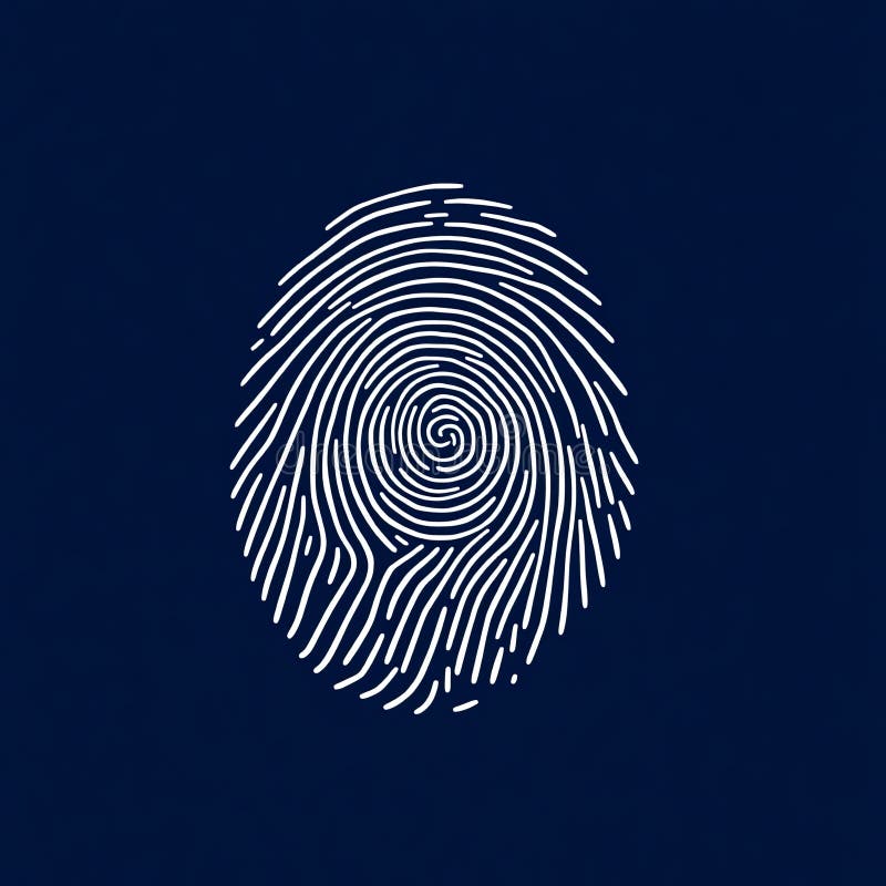 Personal ID Mark in Blue Color Stock Illustration - Illustration of ...