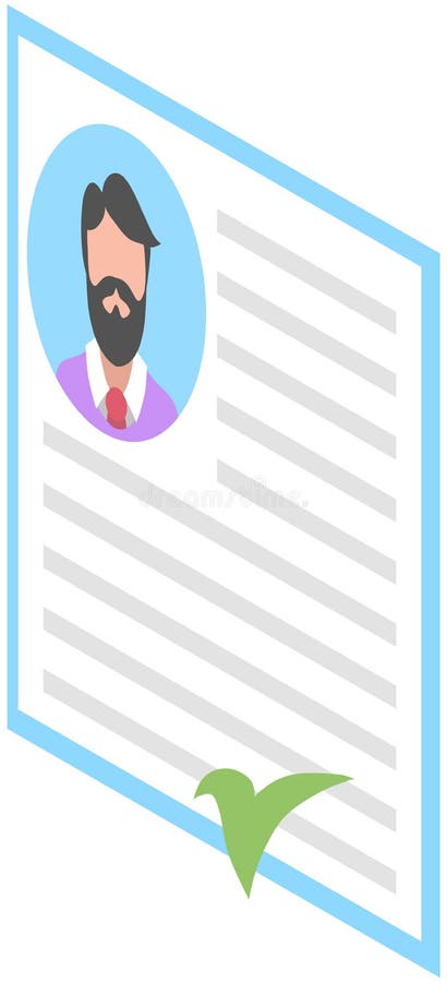 Personal Info Data. ID Card. Identification Document with Person Photo ...