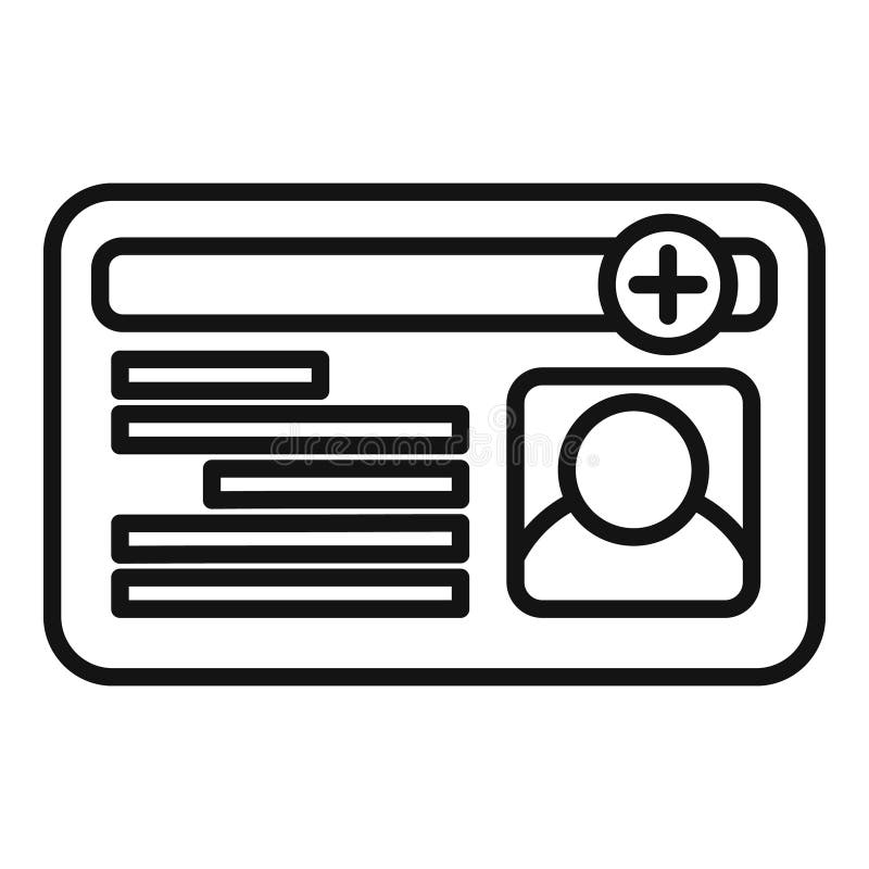 Personal Information Being Added To a Digital Profile Icon Stock Vector ...