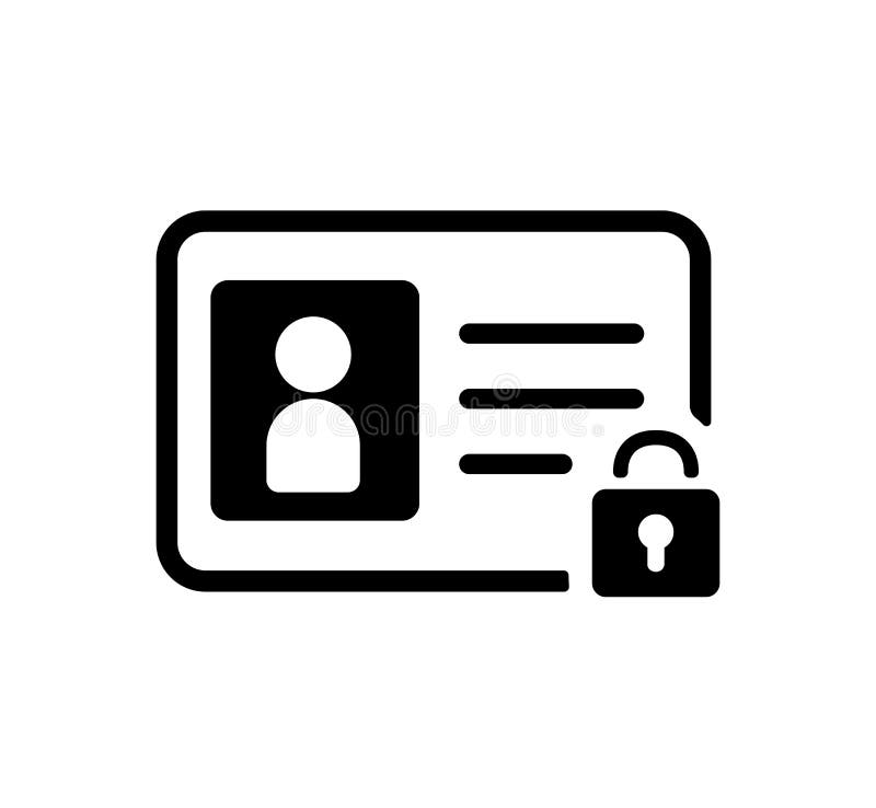 Personal Information ID, Privacy Vector Icon Illustration Stock Vector ...