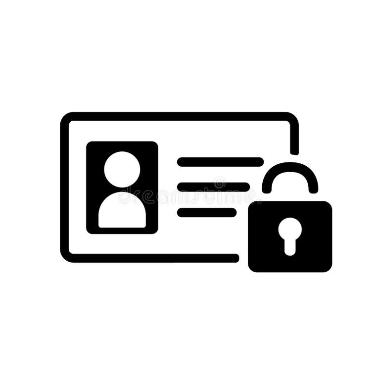 Personal Information ( ID, Privacy ) Vector Icon Illustration Stock ...
