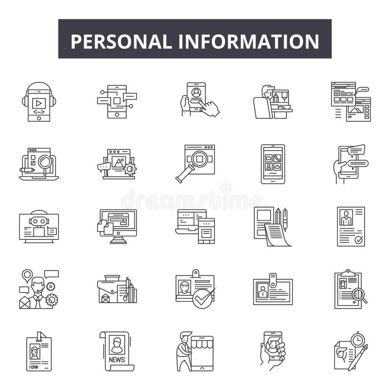 Icons Info Personal Stock Illustrations 755 Icons Info Personal Stock