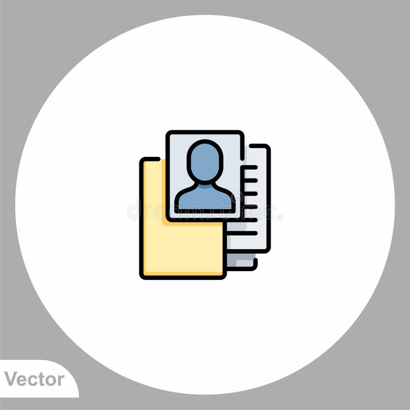 Personal Information Vector Icon Sign Symbol Stock Vector ...