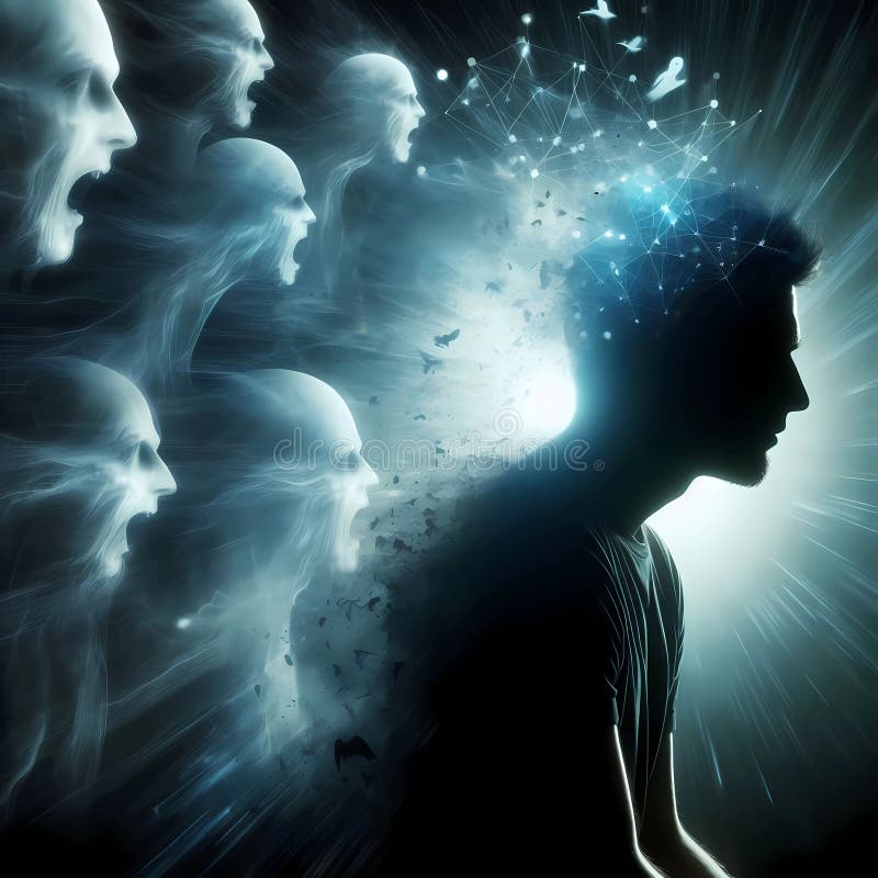 Personal internal conflict stock illustration. Illustration of decision ...