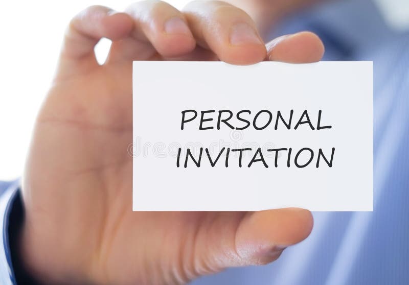 Personal Invitation Stock Photo - Image: 54849389