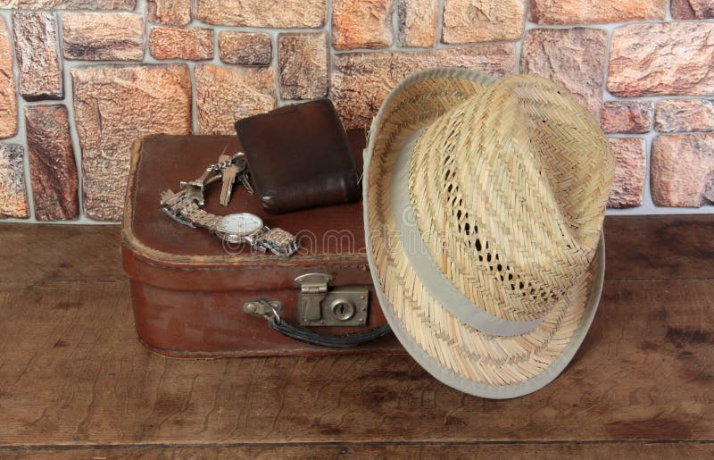 Personal items two stock photo. Image of table, traveler - 163534148