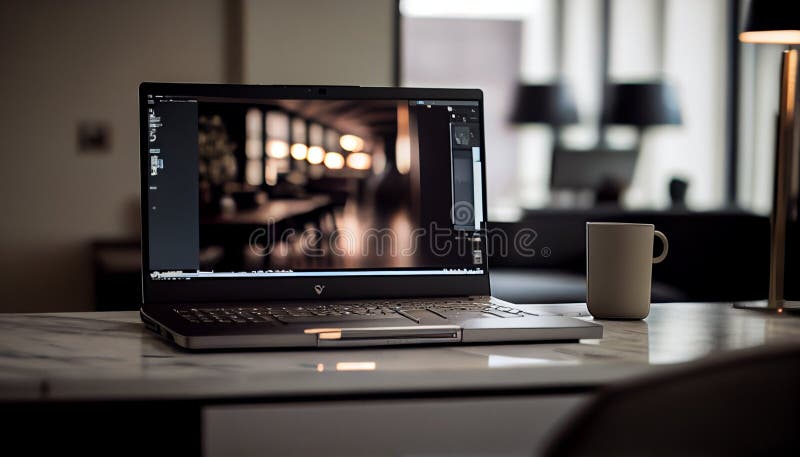 Personal Laptop Ai Generated Stock Illustration - Illustration of ...