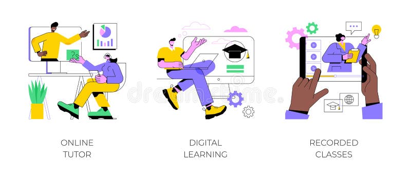 Personal Learning Abstract Concept Vector Illustrations. Stock Vector ...