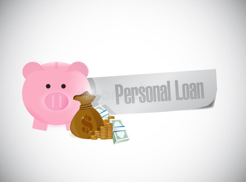 Personal Loan Paper Sign Illustration Design Stock Illustration ...