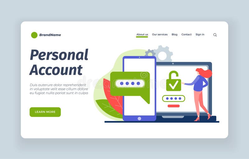 Personal Online Account. Users Web Account with Information and ...