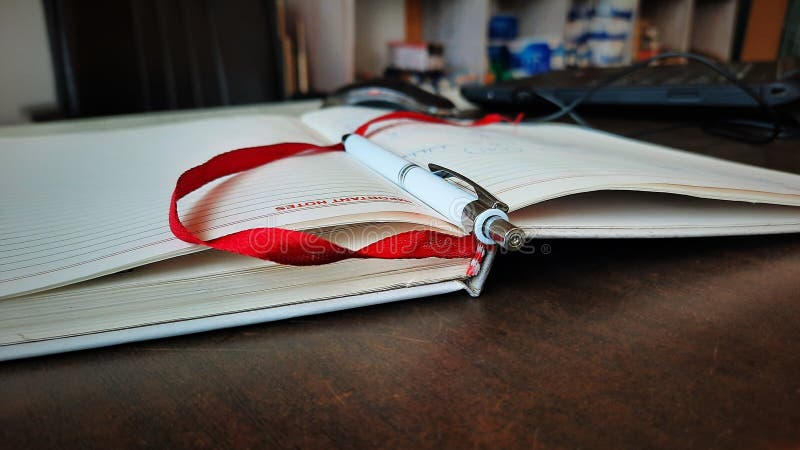 Personal Open Pages Diary and Pen on it Stock Image - Image of ...