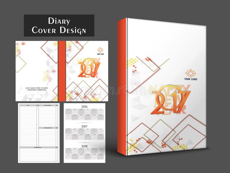 Personal Organizer, Diary or Notebook Design. Stock Illustration ...