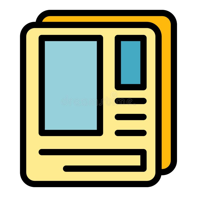 Personal Page Interface Icon Color Outline Vector Stock Vector ...