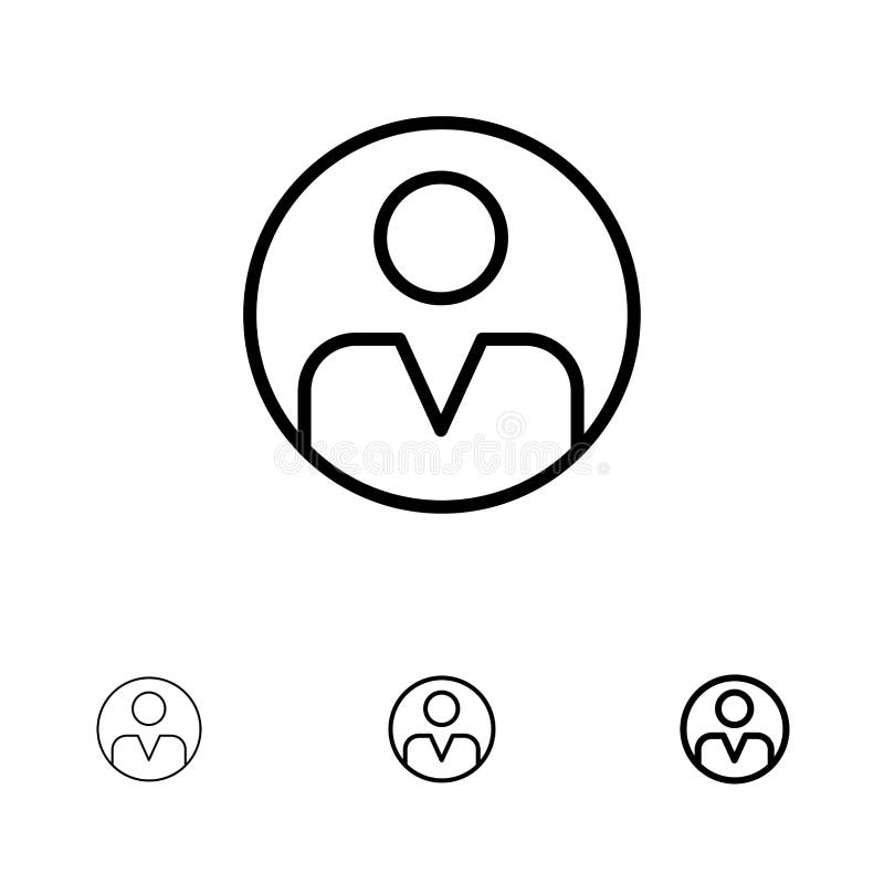 Personal, Personalization, Profile, User Bold and Thin Black Line Icon ...