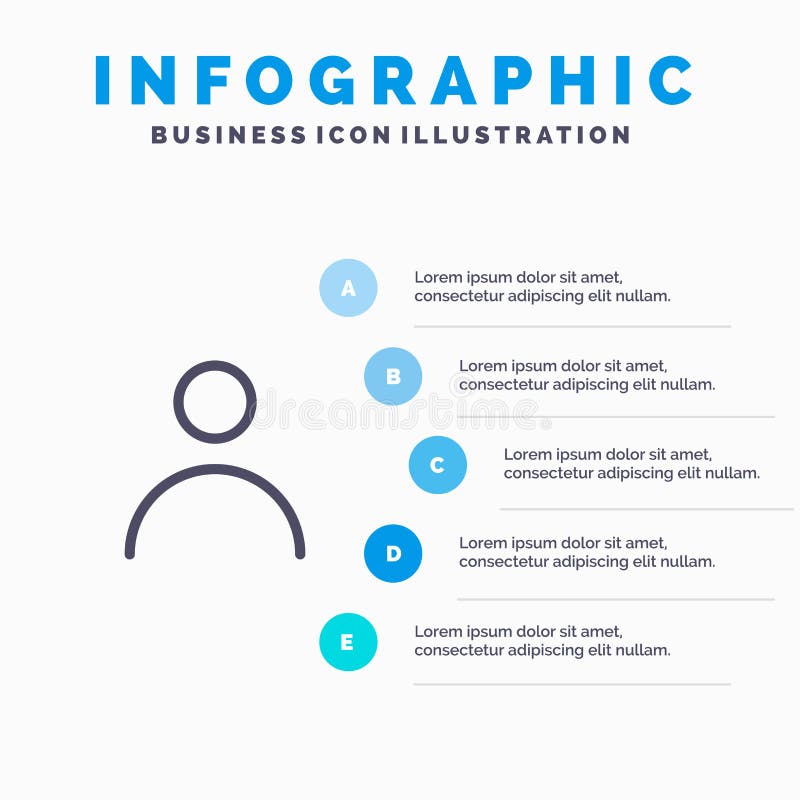Personal, Personalization, Profile, User Line Icon with 5 Steps ...