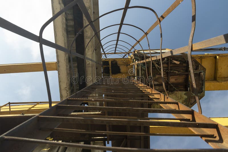 Personal Perspective To the Safety Ladder Stock Photo - Image of ...