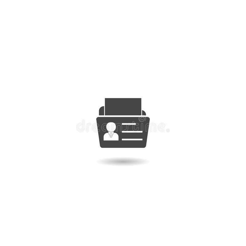 Personal Portfolio Icon with Shadow Stock Vector - Illustration of ...