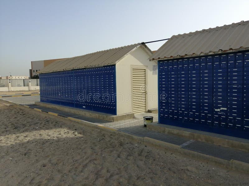 Personal Post Boxes by Emirates Post Stock Photo - Image of wood, safe ...