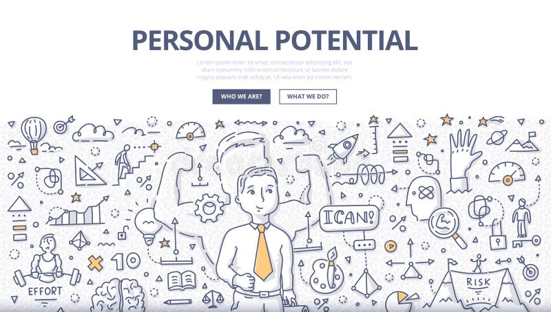 Personal Potential Doodle Concept Stock Vector - Illustration of skill ...