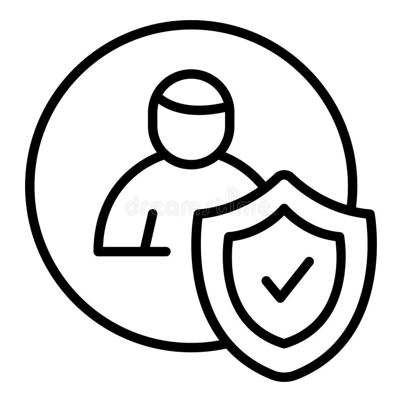 Personal Privacy Icon Outline Vector. Private User Stock Vector ...