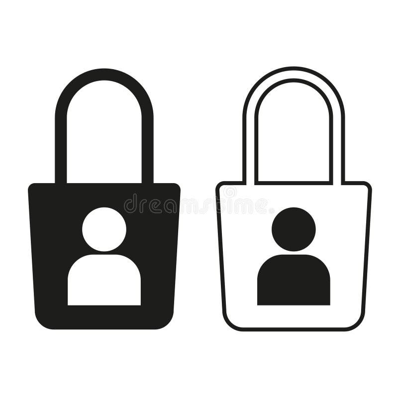 Personal Privacy Lock Icons. Vector Illustration. EPS 10 Stock Vector ...