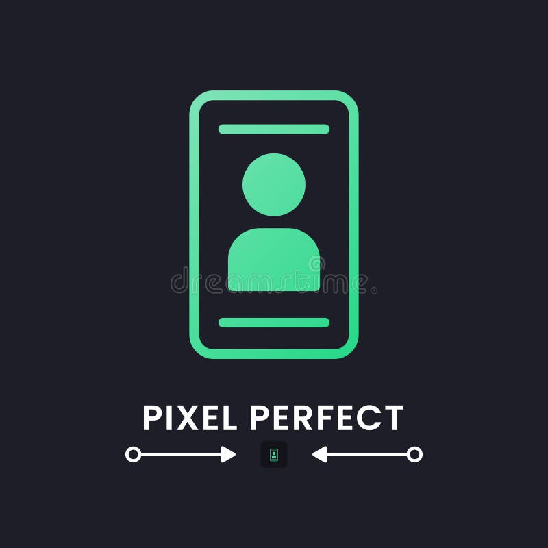 Personal Profile Green Solid Gradient Desktop Icon on Black Stock ...