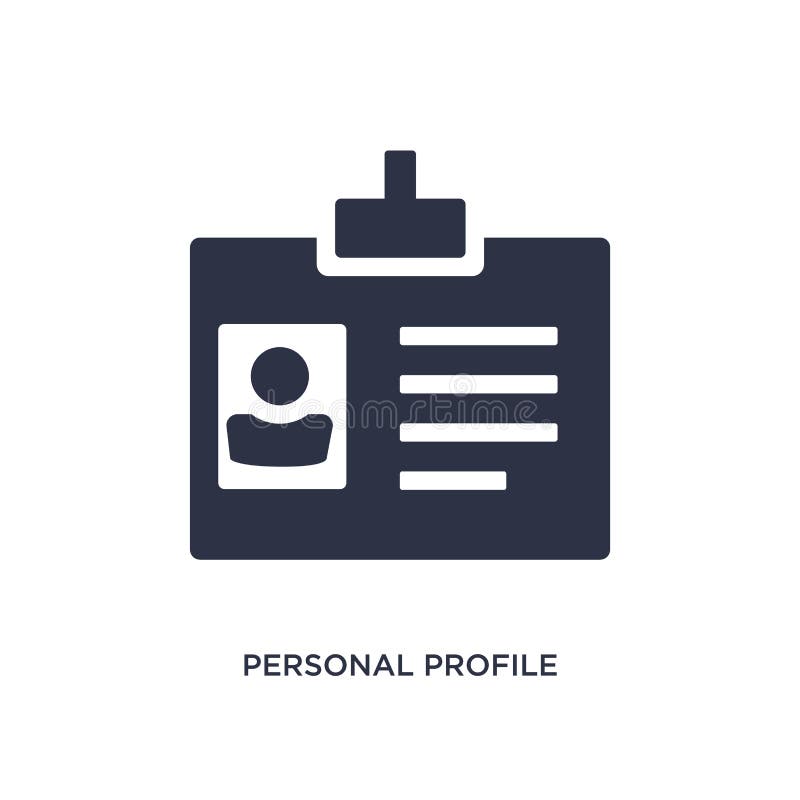 Account Info, Profile Card, Personal Data Icon Stock Vector ...