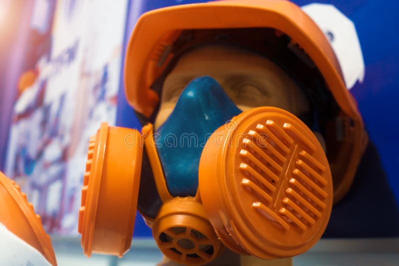 Personal Protective Equipment Mask for Hazardous Work Stock Image ...