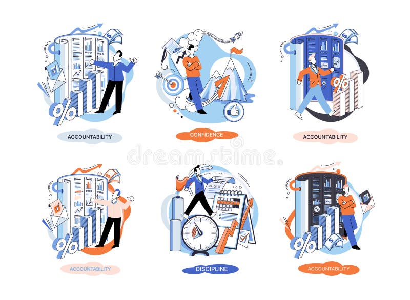 Personal Quality Concept Vector Illustrations Set. Adaptability ...