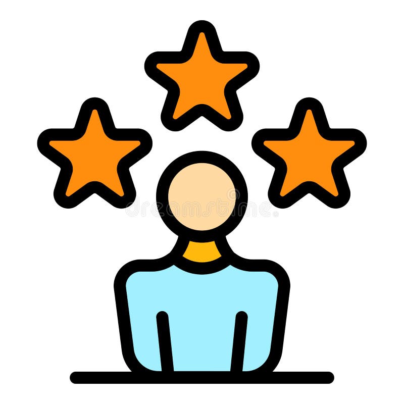 Personal Rating Experience Icon Color Outline Vector Stock Vector ...