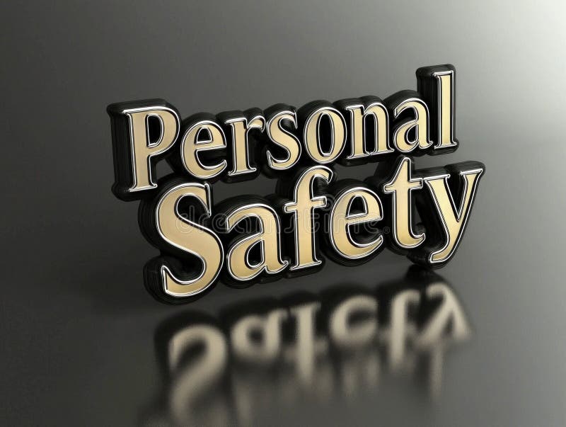 Personal Safety 3d text stock illustration. Illustration of safety ...