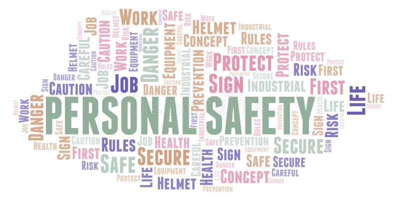 Personal Safety Word Cloud. Stock Illustration - Illustration of card ...