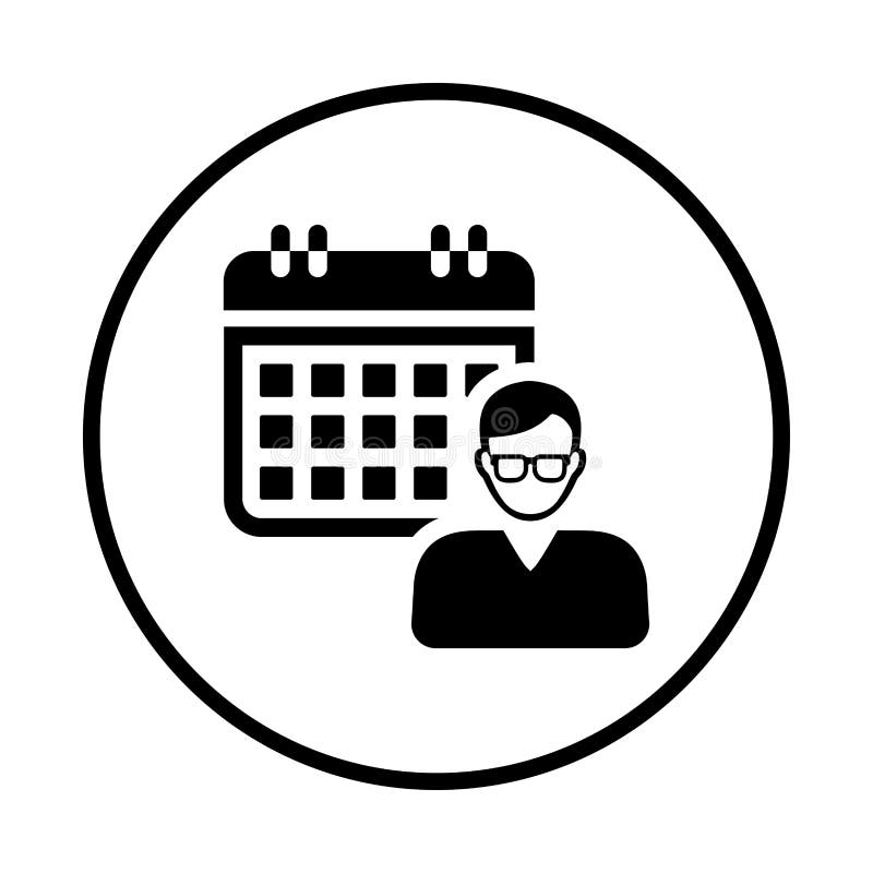 Personal, Schedule, Date Icon. Black Vector Graphics Stock Vector ...