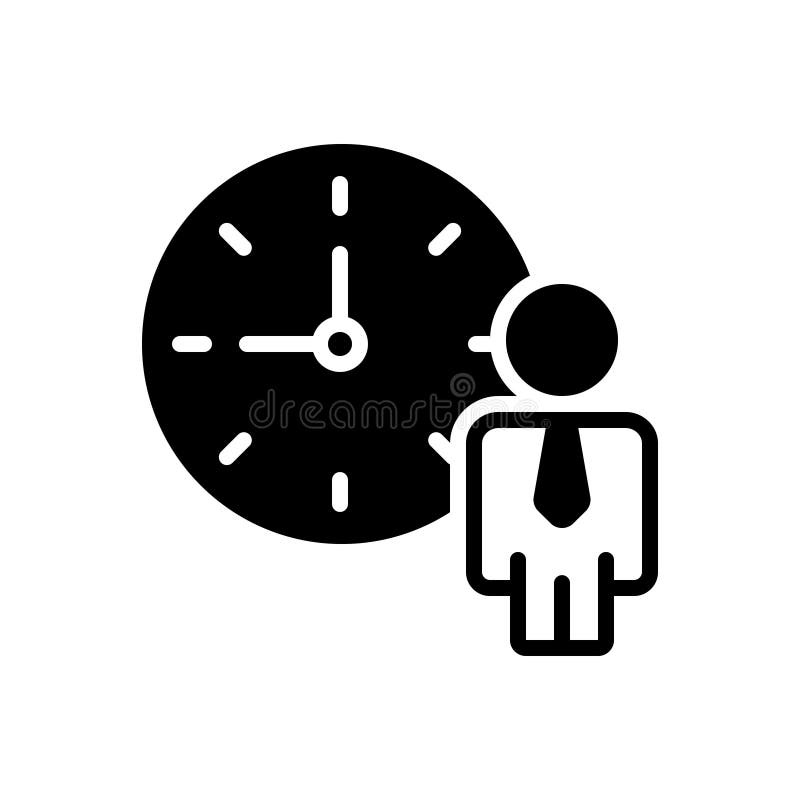 Black Solid Icon for Personal Schedule, Timetable and Roster Stock ...