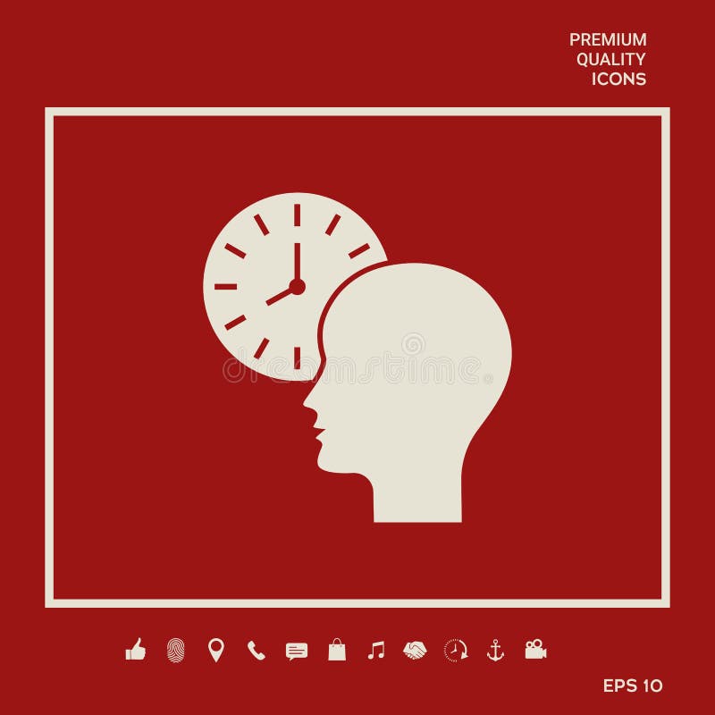 Personal Schedule, Time Management, Person with Watch Icon. Graphic ...