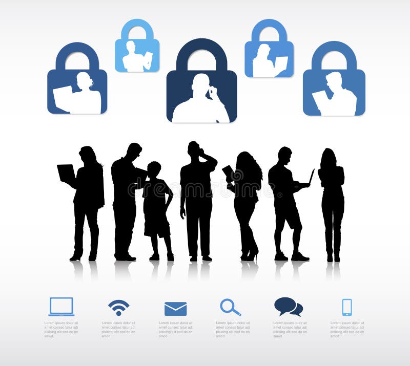 The Personal Security System Business Stock Illustration - Illustration ...