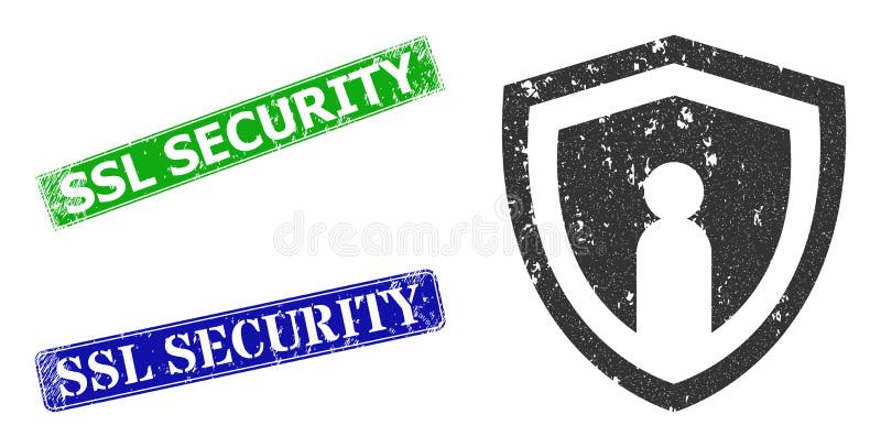 Personal Shield Textured Icon and Textured SSL Security Stamp Imitation ...